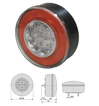 02.1570.0000 Cobo mercury series rear round reverse light (105mm) - BDL ...