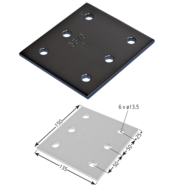 DAF retaining plate (6 x 13.5mm holes) - BDL Original Ltd.