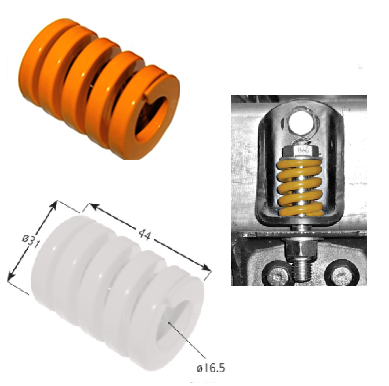 ABMB0237/SPR body mounting spring (yellow) - BDL Original Ltd.