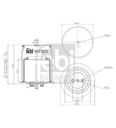 500044350 Iveco air spring - BDL Original Ltd.