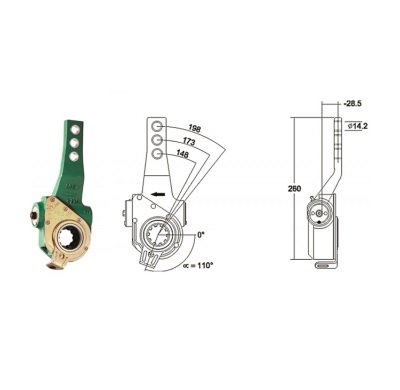4W1215 BPW AUTOMATIC SLACK ADJUSTER - BDL Original Ltd.