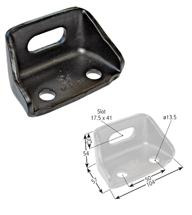 DAF lower body mount bracket (2 x 13.5mm mounting holes) - BDL Original ...