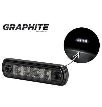 LD675 Horpol led front position light (12-24V) Smoked-Graphite effect ...