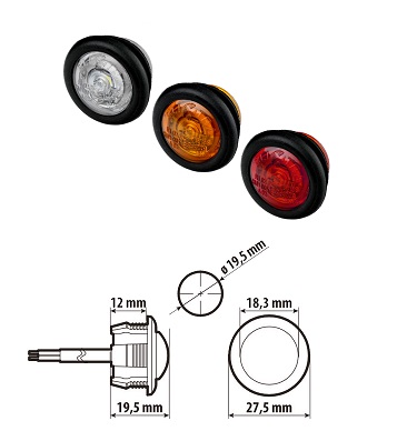 Round led rear position light (Dual voltage) - BDL Original Ltd.