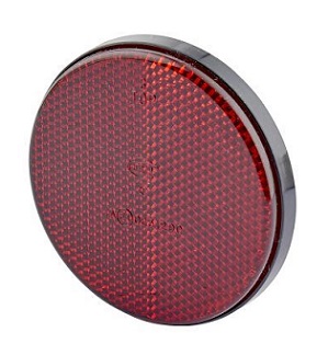 607144308- 85mm round red reflector (with single rear bolt mount) - BDL ...