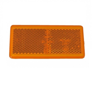 95MM RECTANGLE AMBER REFLECTOR- SELF ADHESIVE - BDL Original Ltd.