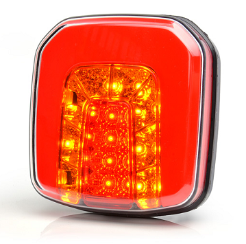 W145- 1088 Square LED Neon rear combination light (12-24V) with number ...