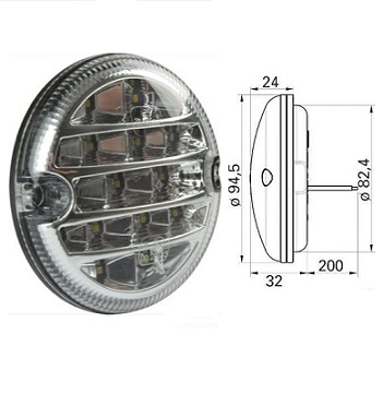 837/14/00- LED REVERSE LAMP (12-24V) - BDL Original Ltd.