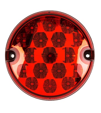 95mm round LED fog lamp (Red lens) 12- 24V - BDL Original Ltd.
