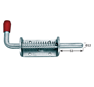 SPRING LOADED SHOOT BOLT (12MM X 95MM) ZINC PLATED - BDL Original Ltd.