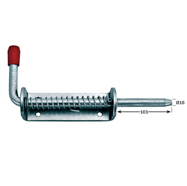 SPRING LOADED SHOOT BOLT (16MM X 134MM) ZINC PLATED - BDL Original Ltd.