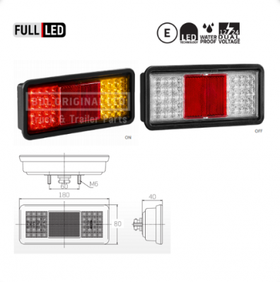 5801351218-5801631438- IVECO DAILY REAR LAMP- LEFT HAND - BDL Original Ltd.