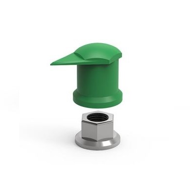 Dustite 32mm Green wheel nut indicator - (Pack 50) - BDL Original Ltd.